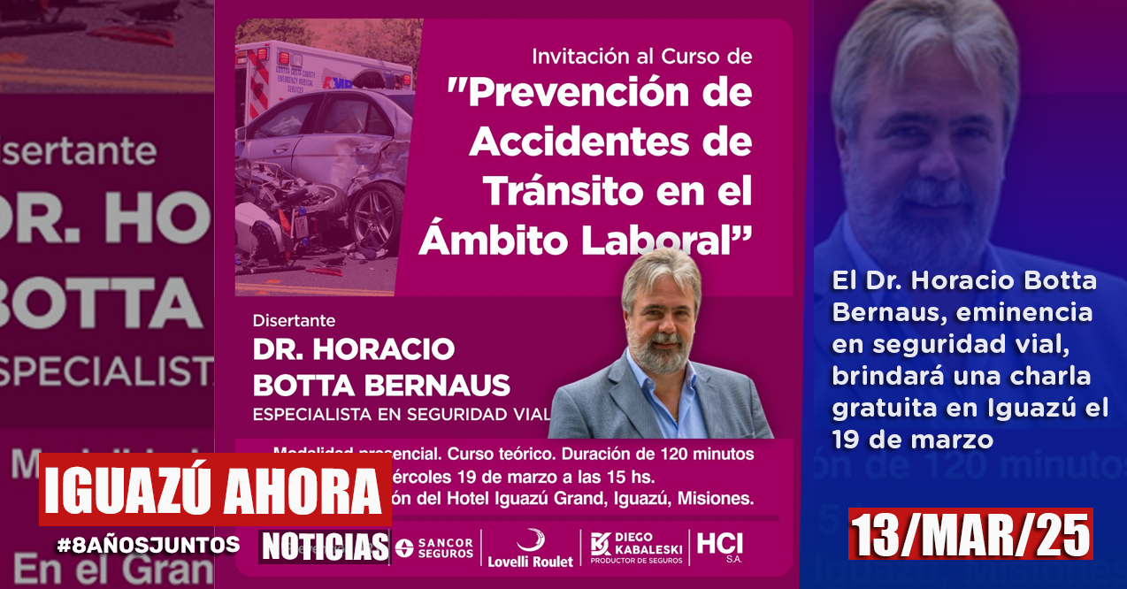 El Dr. Horacio Botta Bernaus, eminencia en seguridad vial, brindará una ...